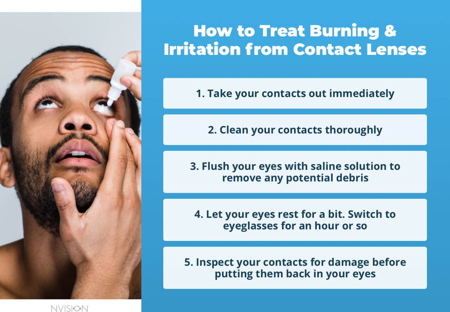 How to Overcome Contact Problems: Burning Eyes & Irritation – NVISION